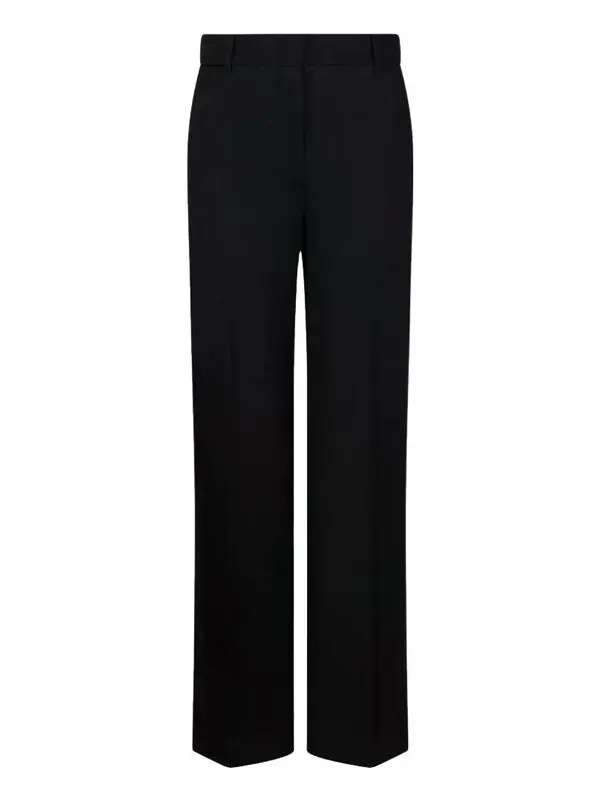 Max Mara Pressed-crease Straight-leg Trousers - Black
