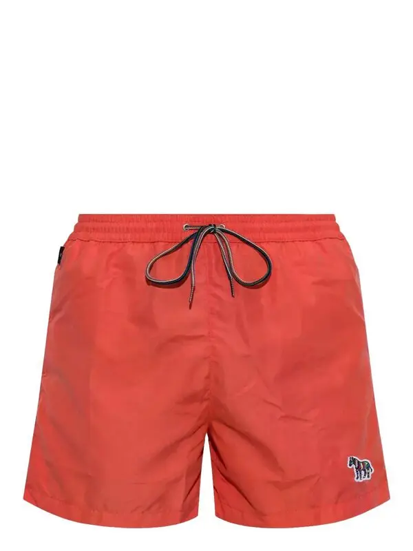 Paul Smith Burnt- Zebra-logo Swim Shorts - Orange