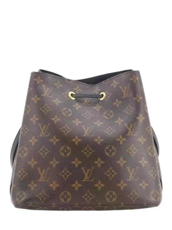 LOUIS VUITTON Neonoe Handbag Monogram Canvas With Leather Mm Bucket Bag - Brown