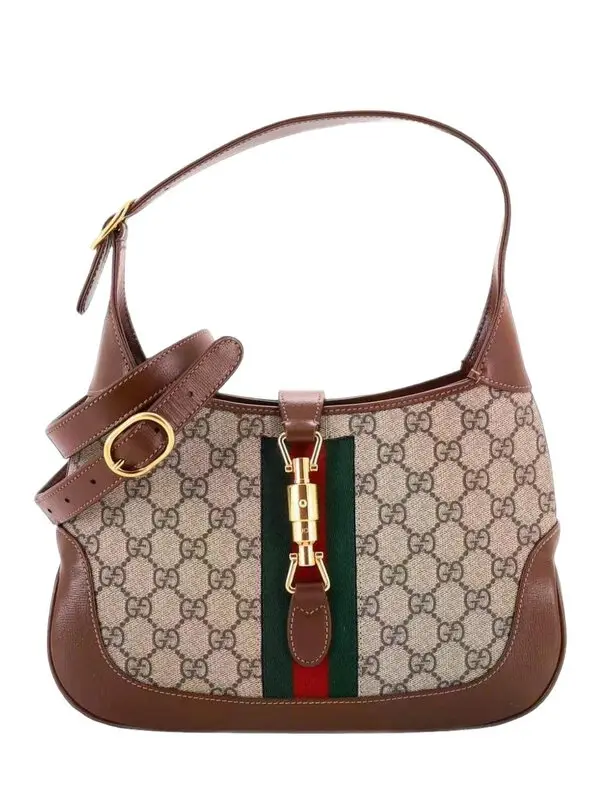 Gucci Jackie 1961 Gg Coated Canvas Small Hobo Bag - Brown