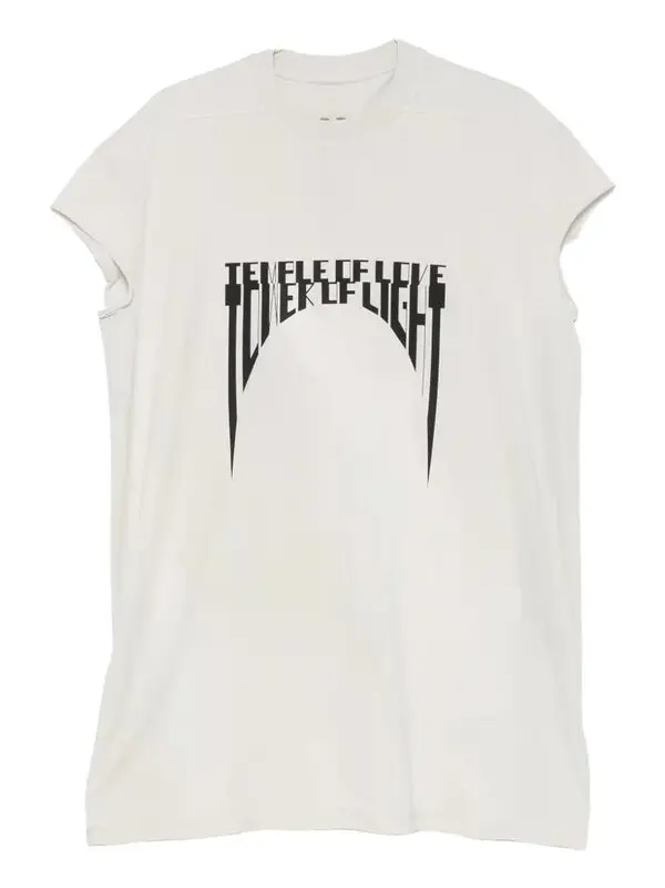 Rick Owens Graphic-print Sleeveless T-shirt - Neutrals