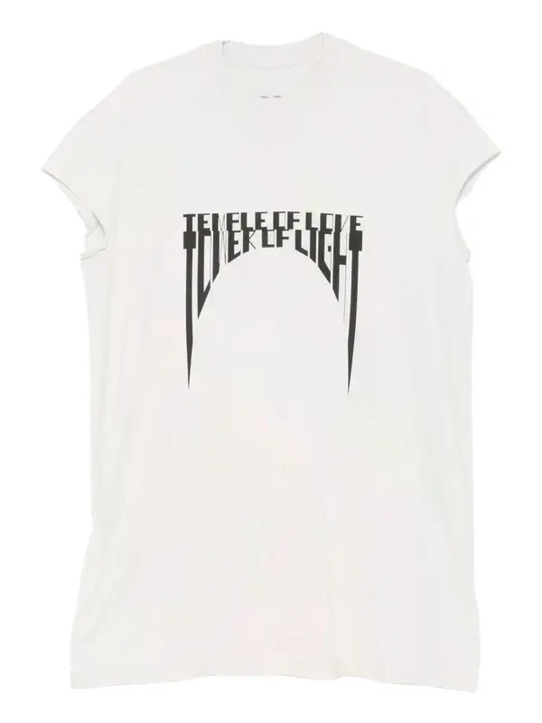 Rick Owens Graphic-print Sleeveless T-shirt - Neutrals