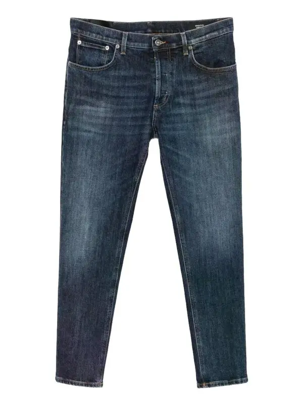 DONDUP Faded Whiskered Denim Jeans - Blue