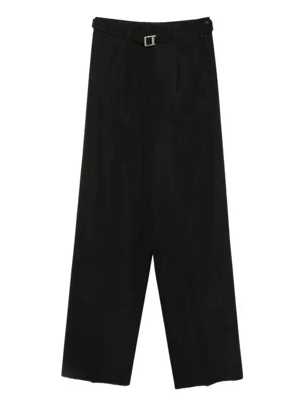 Seafarer Belted Wide-leg Trousers - Black