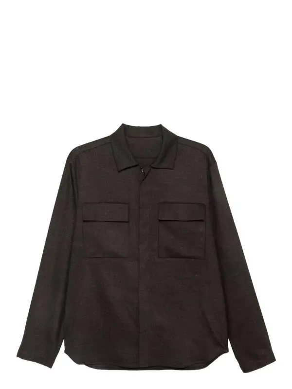 NINE:INTHE:MORNING Freud Flap-pocket Shirt Jacket - Brown