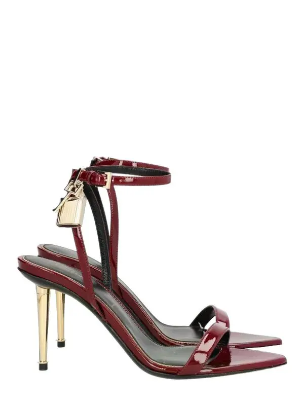 TOM FORD Padlock Patent Sandals - Red