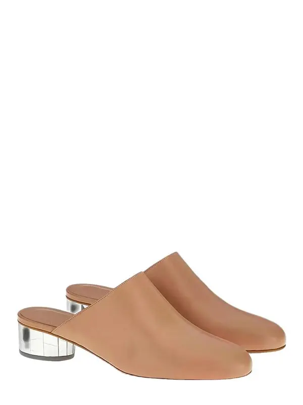 FERRAGAMO Floy Leather Mules - Neutrals