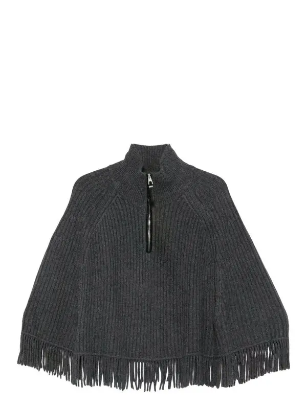 Simkhai Fringe-trimmed Ribbed Sweater - Grey