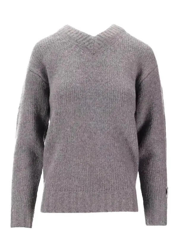 B.B. WALACE V-neck Knitted Sweater - Grey