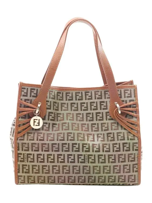 Fendi 2000-2010 Zucchino Canvas Handbag - Brown