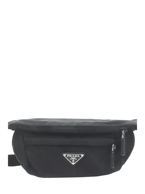 Prada 2019-2026 Saffiano Trimmed Re Nylon Belt Bag - Black