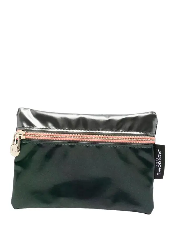 JACK GOMME Patch Zip-fastening Clutch Bag - Green