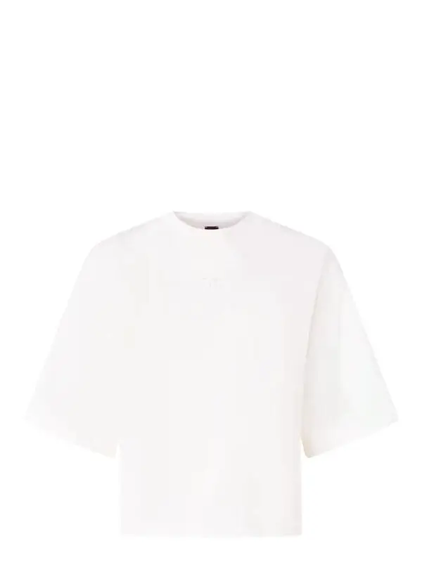Pinko T-shirt With Wide Sleeves And Love Birds Logo - White