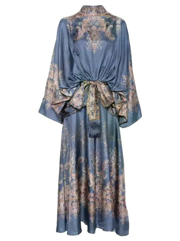 Zimmermann Valiant Batwing Gown - Blue