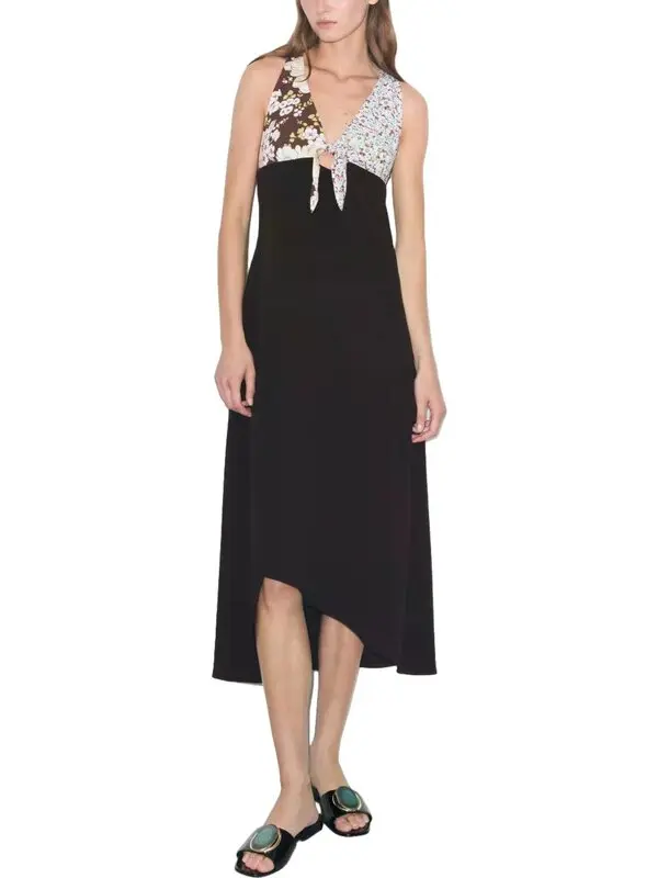 Tory Burch Tie-back Crepe Dress - Black