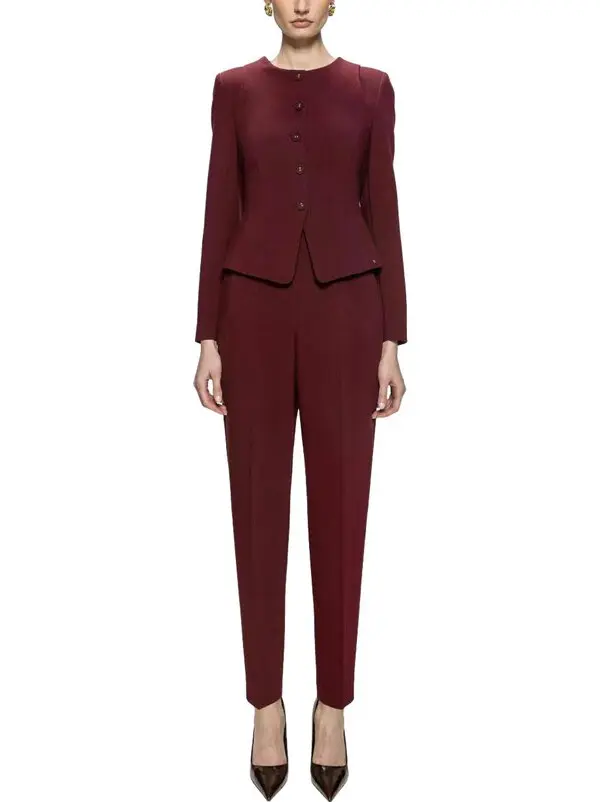 NISSA Single-breasted Fitted Blazer - Red