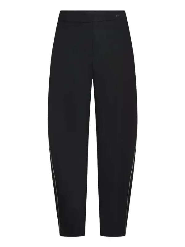 Karl Lagerfeld Barrel-leg Zip Trousers - Black