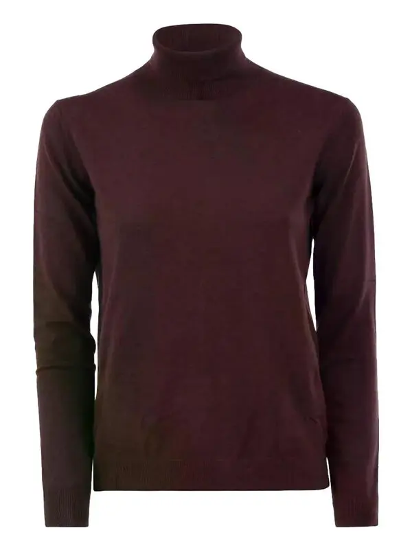 Max Mara Satin-stitch Turtleneck Sweater - Red