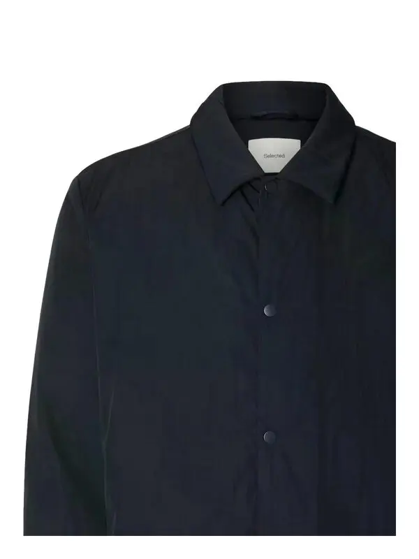 SELECTED Button-fastening Jacket - Blue