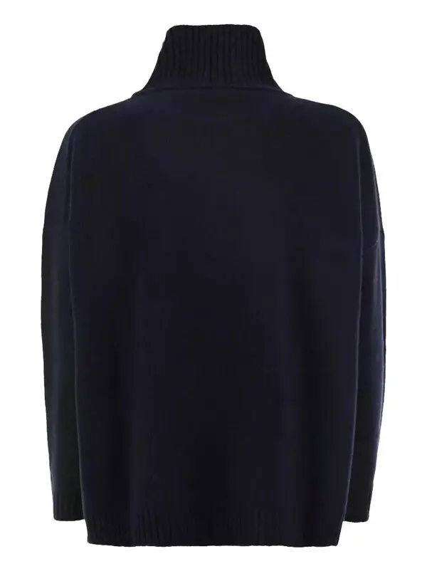 Max Mara High-neck Virgin-wool Sweater - Blue