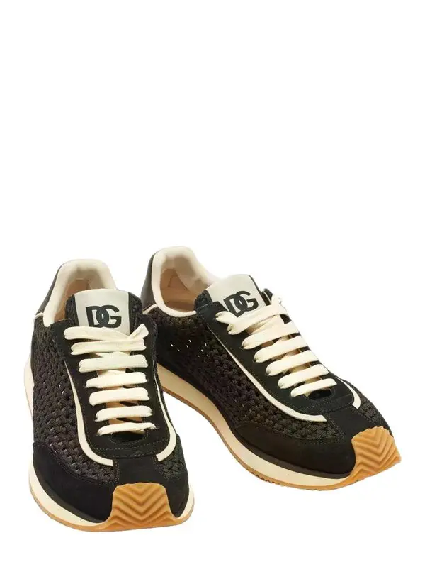 Dolce & Gabbana Dg Cushion Woven Sneakers - Black