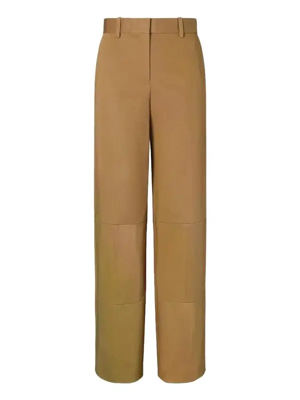 Tory Burch Wide-leg Cotton Pants - Brown