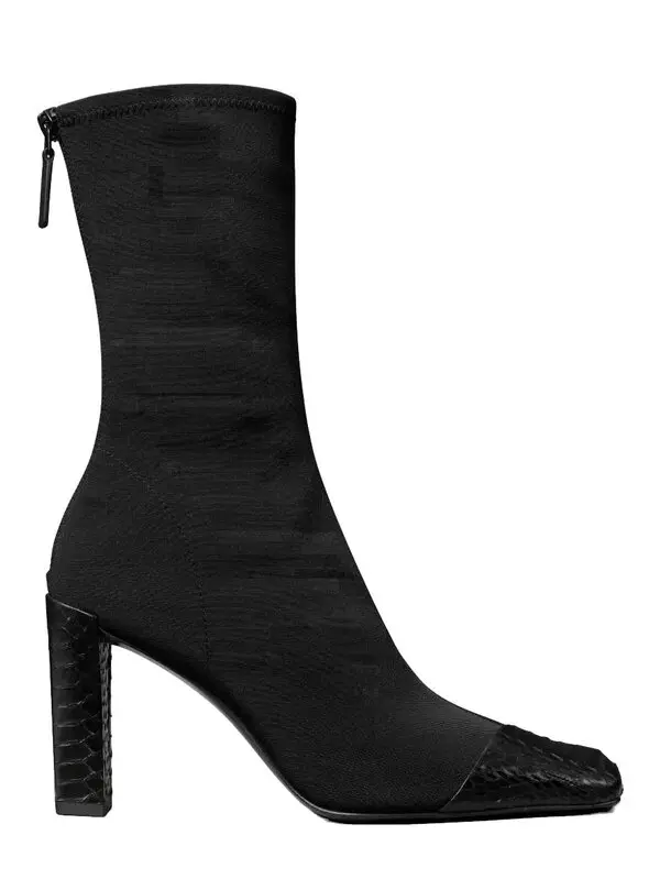 Tory Burch Asymmetric Cap-toe Boots - Black