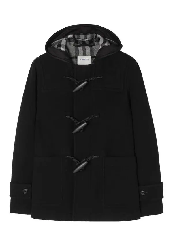 Burberry Wool Duffle Jacket - Black
