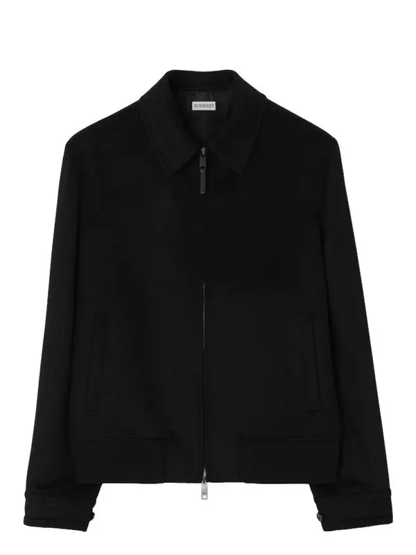 Burberry Cashmere Bloomsbury Harrington Jacket - Black