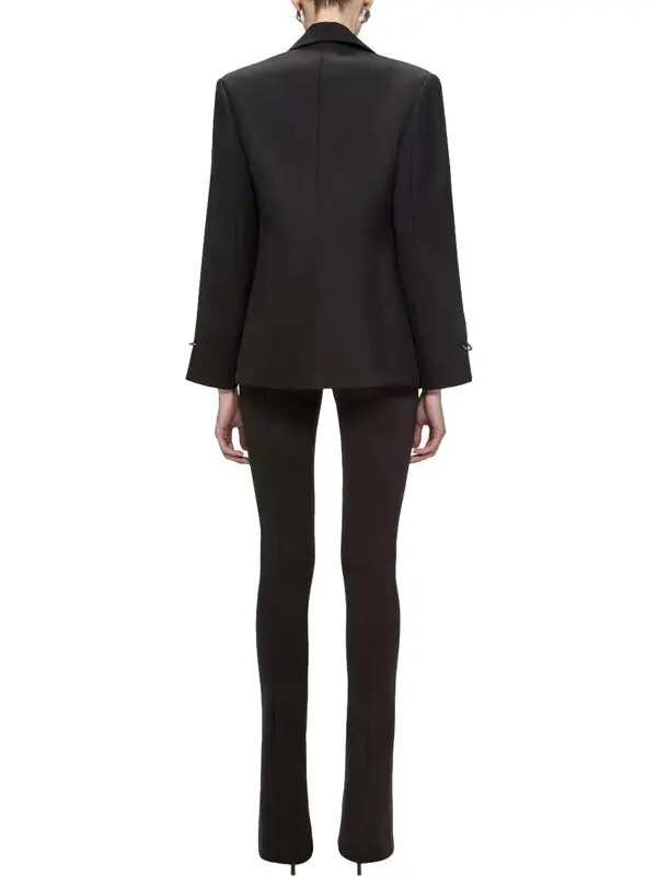NISSA High-rise Viscose-blend Pants - Black