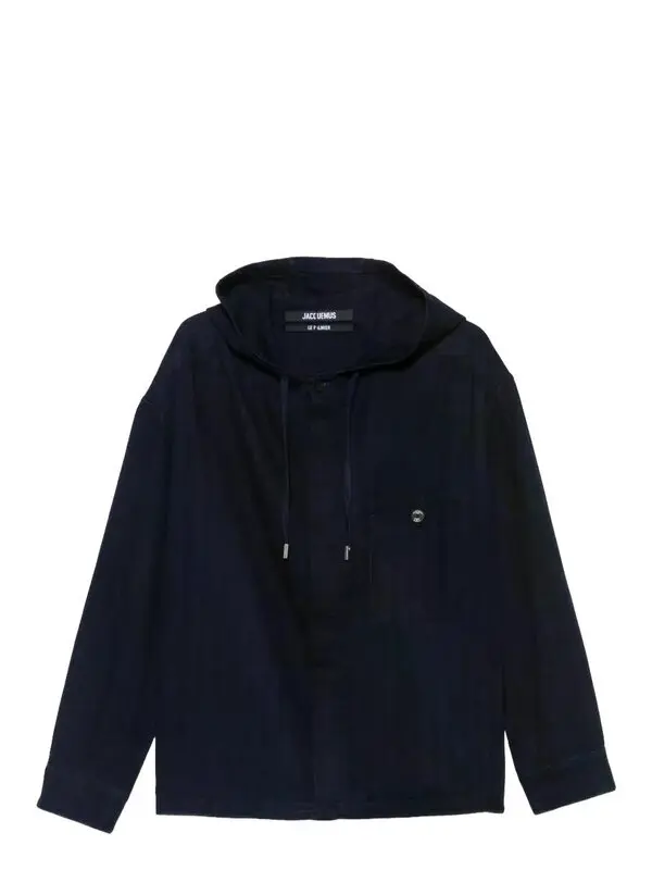 Jacquemus Hooded Chest-pocket Shirt - Blue