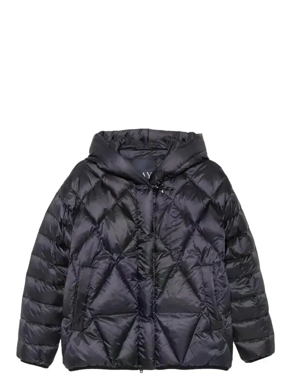 FAY Quilted Hooded Jacket - Blue