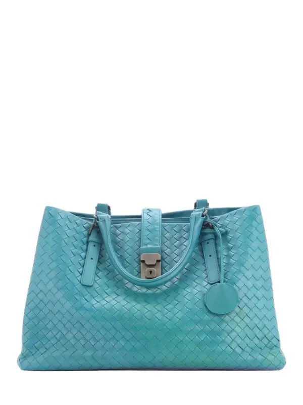 Bottega Veneta Roma Bag Intrecciato Nappa Medium Tote Bag - Green