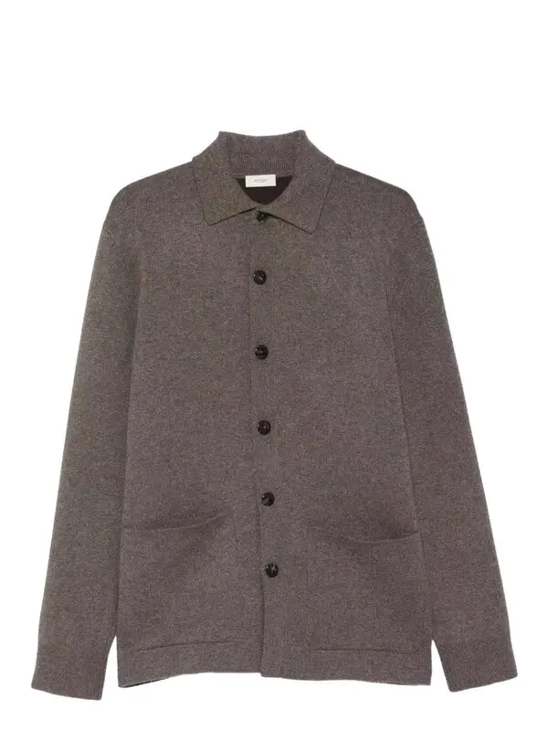 Agnona Button-up Collared Cardigan - Brown