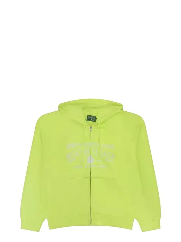 DENIM TEARS Adg Logo-print Zip-up Hoodie - Green