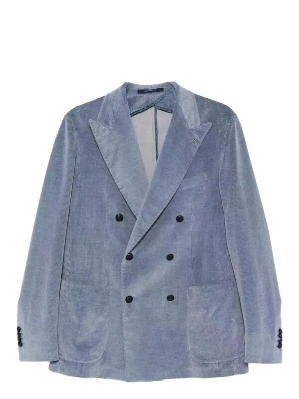 Tagliatore Giacca Double-breasted Corduroy Jacket - Blue