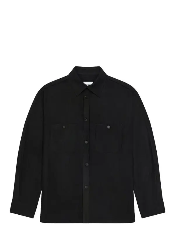 Givenchy Couture Seam Overshirt In Flannel - Black