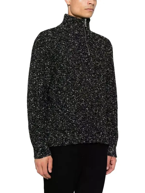 ERNEST W. BAKER Quarter-zip Sweater - Black