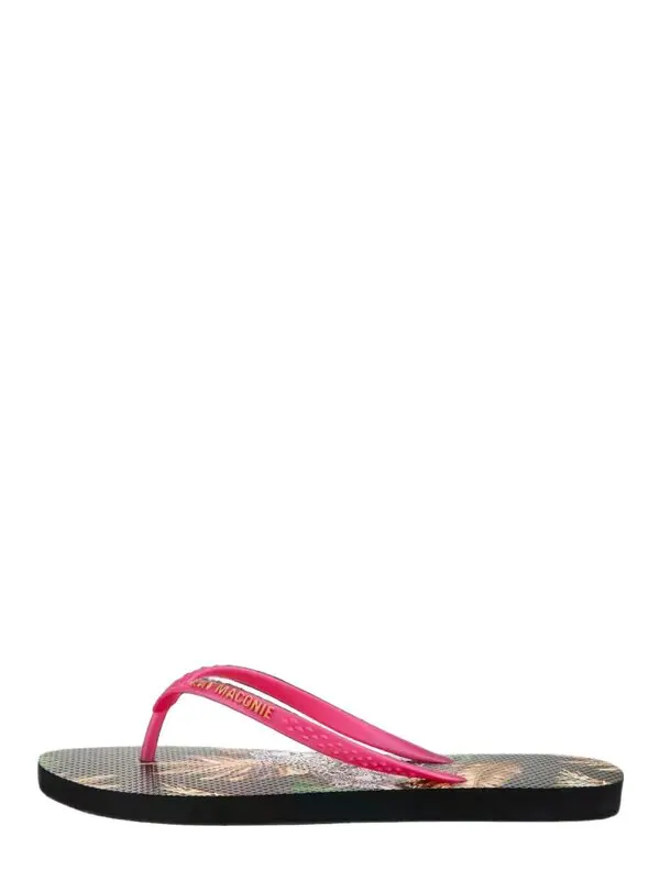 KAT MACONIE Sola Leopard-print Flip-flops - Black