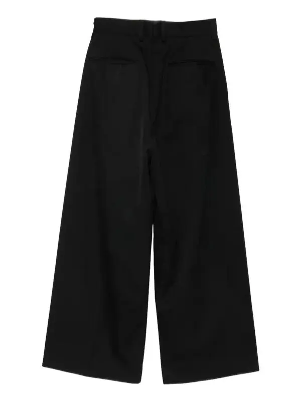 SSSTEIN Pleated Wide-leg Trousers - Black
