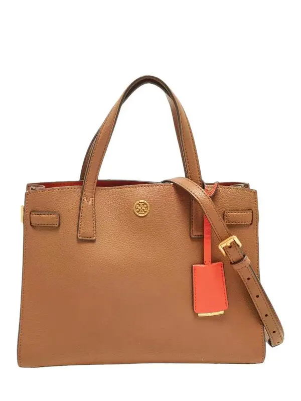 Tory Burch Small Walker Leather Tote Bag - Brown