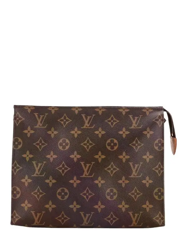 LOUIS VUITTON Monogram Canvas Toiletry Pouch 26 Clutch Bag - Brown