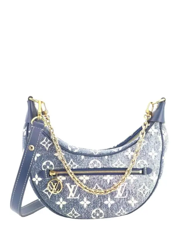 LOUIS VUITTON Monogram Jacquard Denim Hobo Bag - Blue