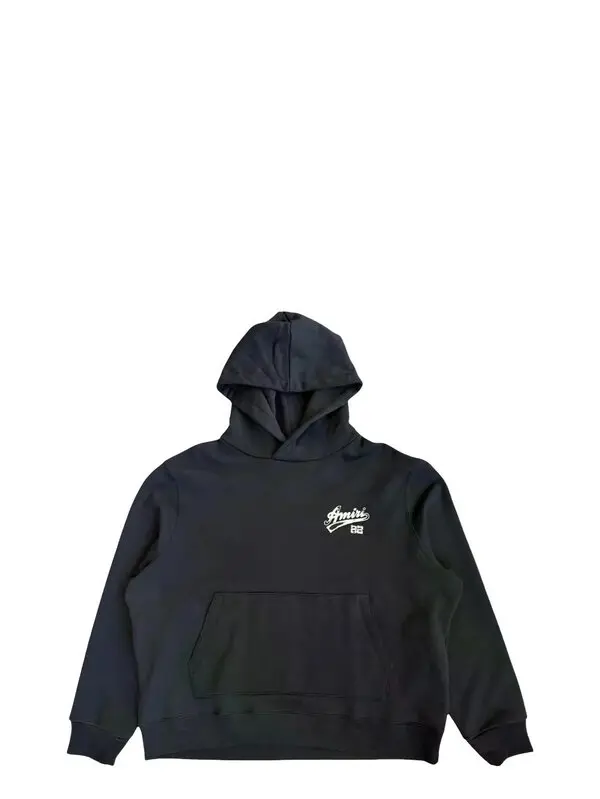 Amiri Distressed Logo Hoodie - Black