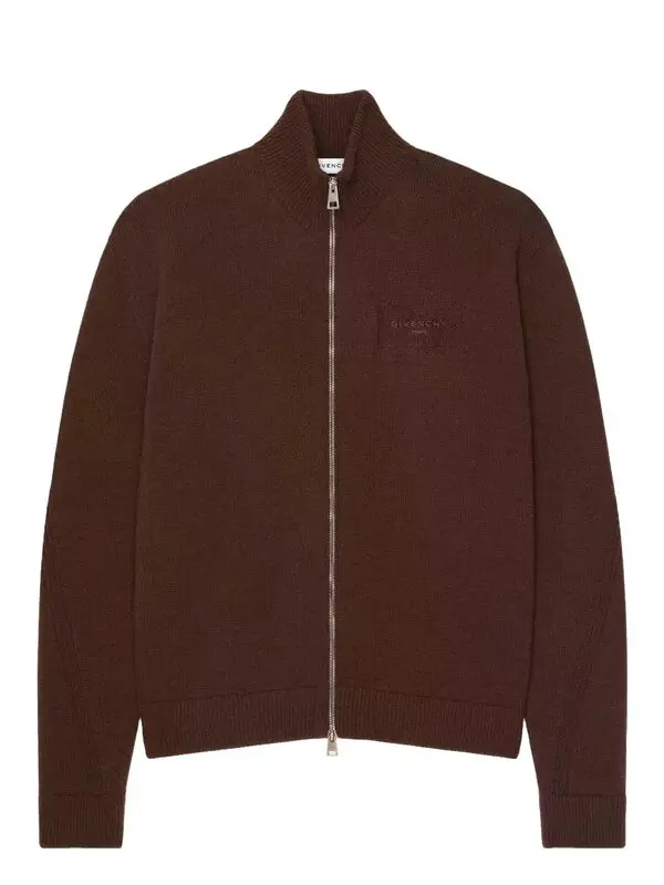 Givenchy Couture Seam Zipped Cardigan - Brown