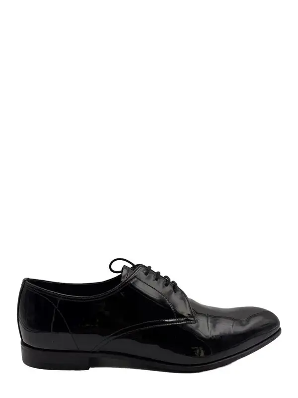 Prada Leather Derby Shoes - Black