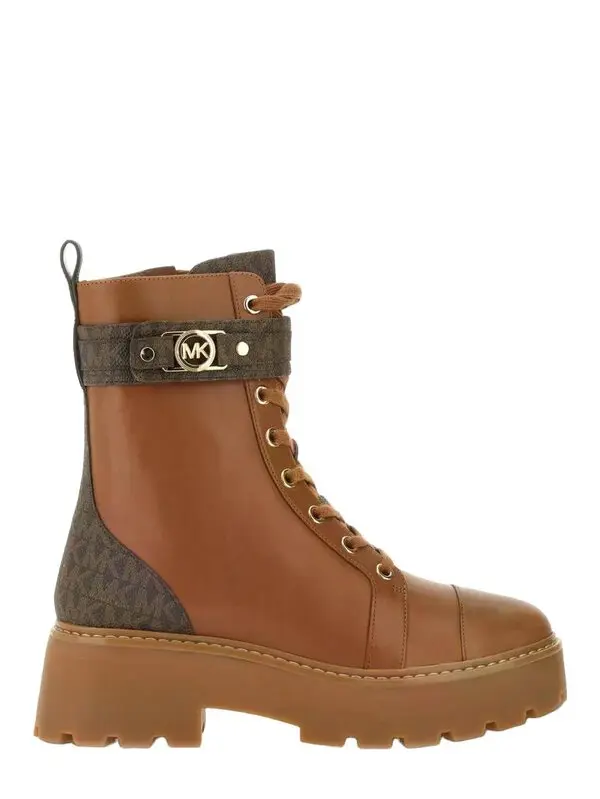 Michael Kors Mandy Amphibian Leather Boots - Brown