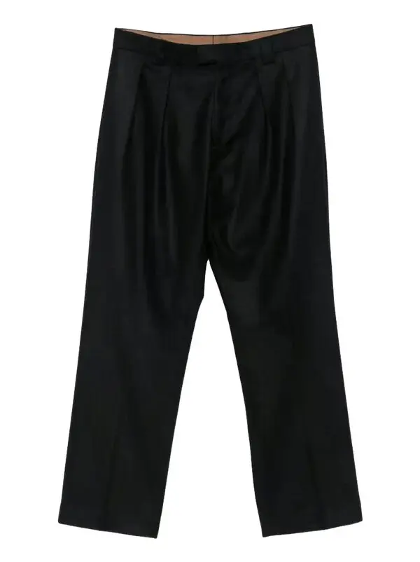 BERWICH Pleated Wool Trousers - Black