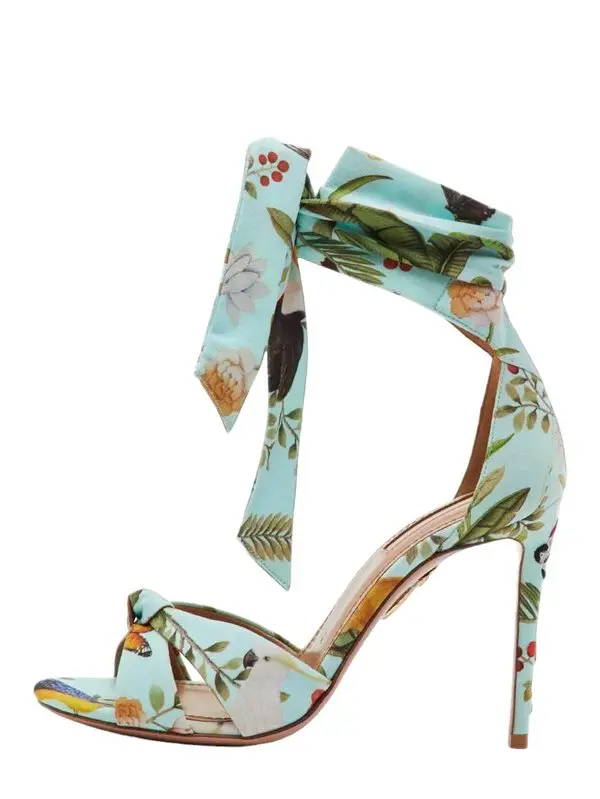 AQUAZZURA Knot Printed Sandals - Blue