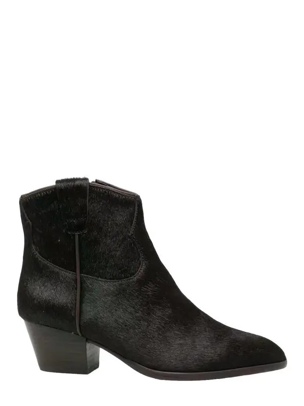 Ash Pony Fur Ankle Boots - Brown